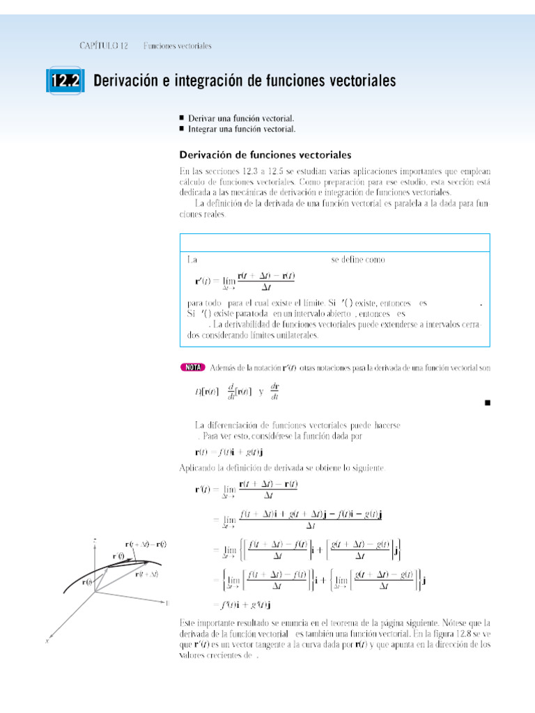 Derivadas e integrales vectoriales | PDF | Vector Euclidiano | Integral