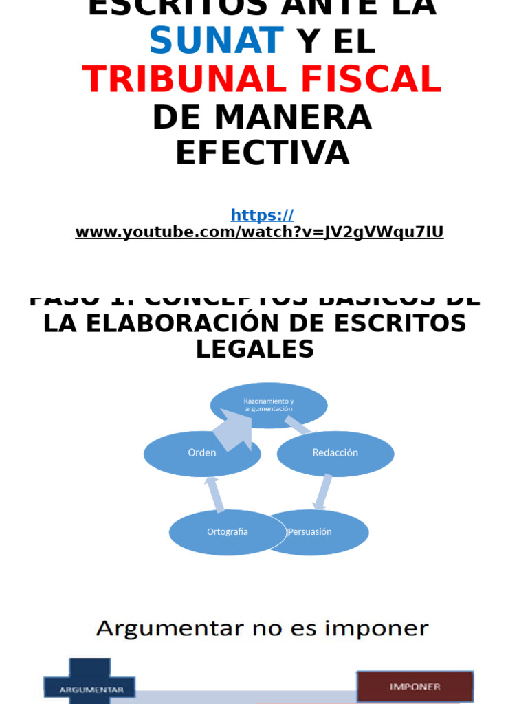 Aprenda A Redactar Escritos Ante La Sunat y Tribunal Fiscal | PDF | Argumento | Mandato