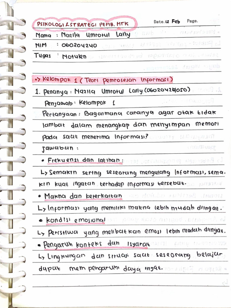 Notulen Kel.1 (Nazila Umrotul Laily 06020424050) 2 | PDF