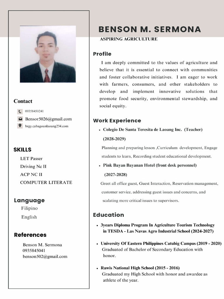 Benson Resume | PDF