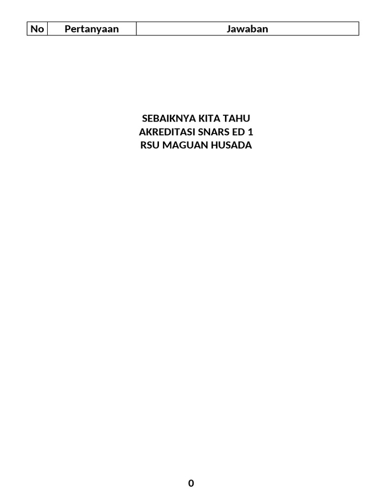 Buku Saku Akreditasi Rsu Maguan Husada | PDF