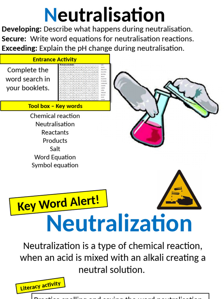 Word Equations for Neutralisation | PDF | Salt (Chemistry) | Chemical ...