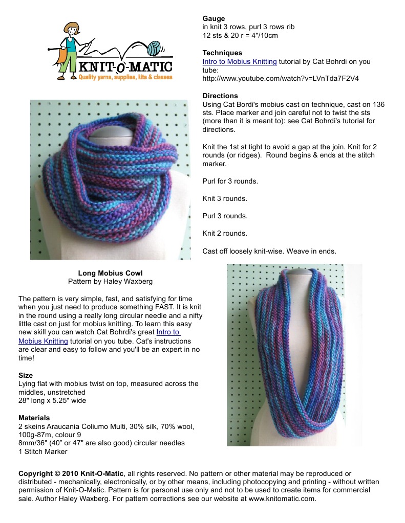 Long Mobius Cowl | PDF