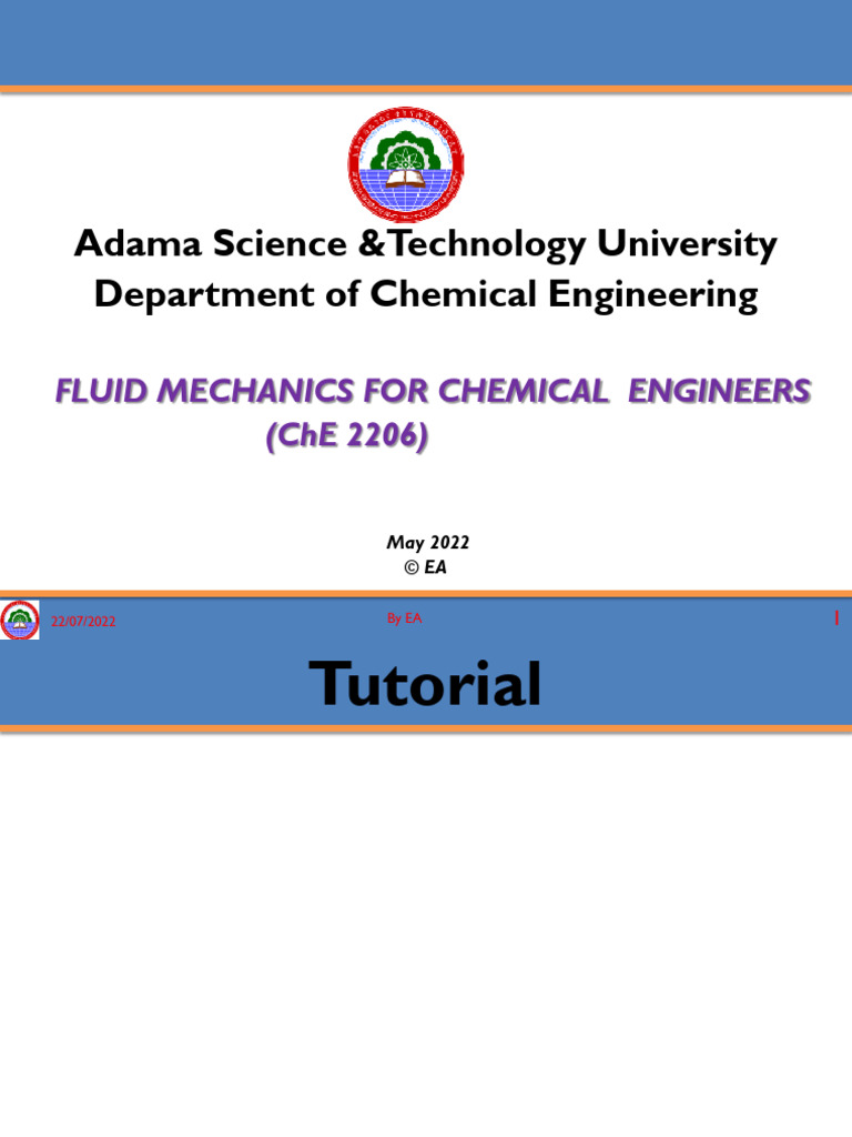Fluid Mechanics Tutorial | PDF | Fluid Dynamics | Fluid Mechanics