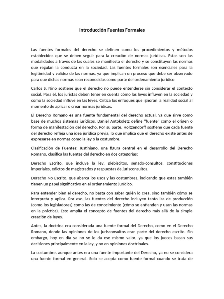 Fuentes Formales del Derecho Explicadas | PDF | Caso de ley | Veto