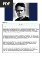 The_life_and_work_of_Marie_Curie | PDF | Marie Curie | Nuclear Chemistry