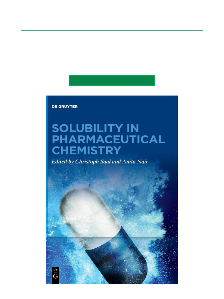 Solubility in Pharmaceutical Chemistry | PDF | Solubility | Physical ...
