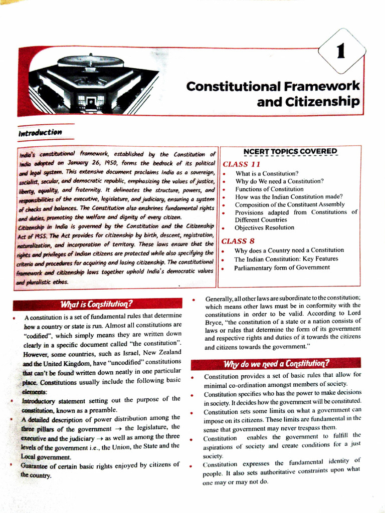 Constitutional Framework and Citizenship | PDF | Constitution | Citizenship