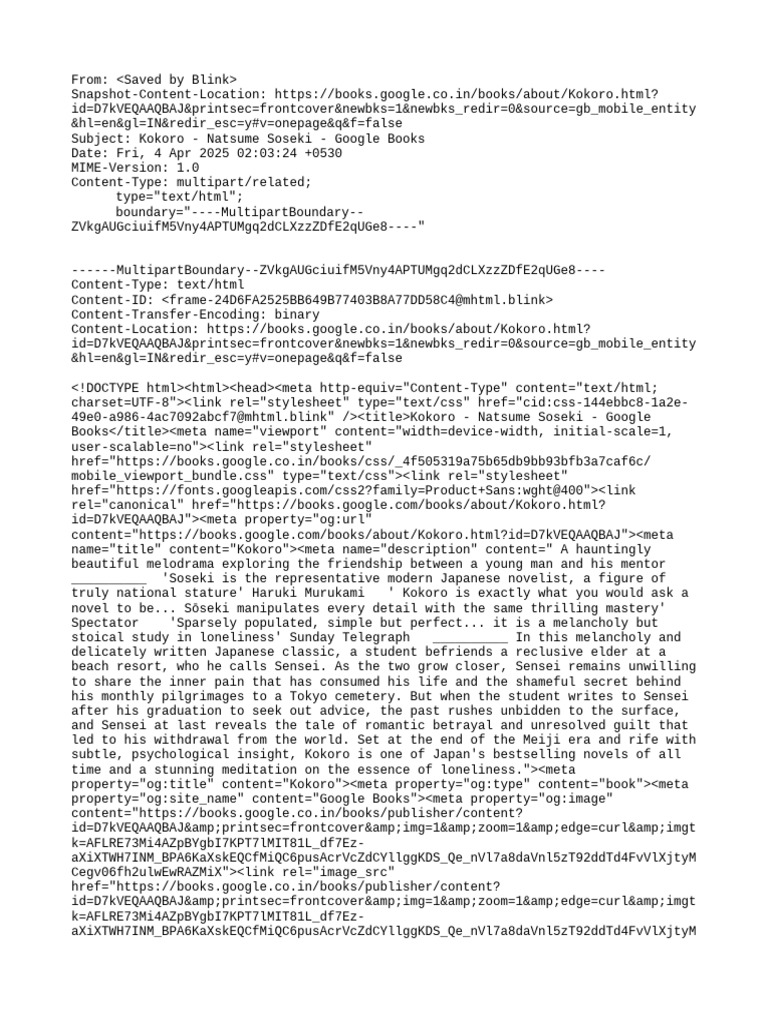 Kokoro - Natsume Soseki - Google Books (Copy) | PDF | Typefaces | Arial