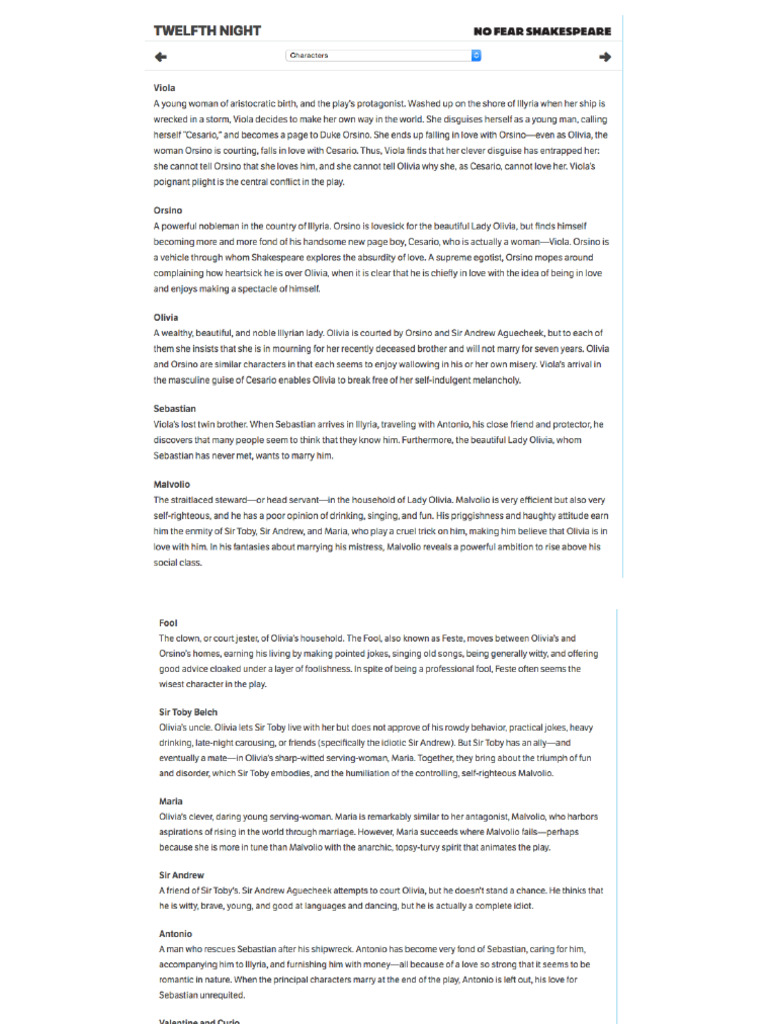 Twelfth Night Modern English | PDF