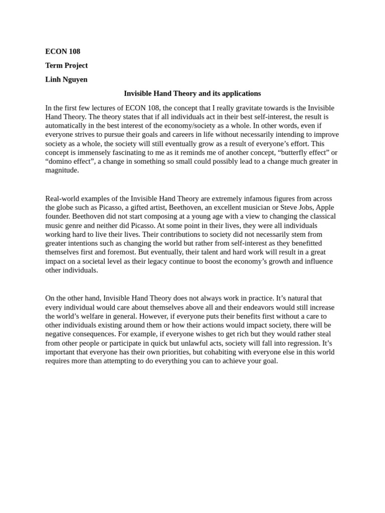 ECON TERM PROJECT | PDF