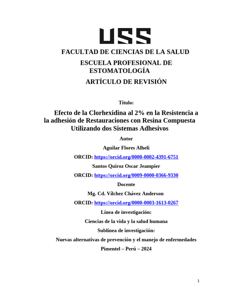 Santos Quiroz Aguilar Flores | PDF | Diente | Odontología