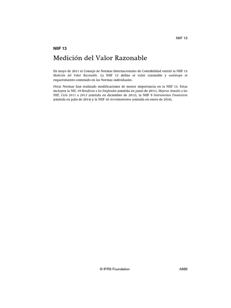 01-NIIF 13 - Medición Del Valor Razonable | PDF | normas ...