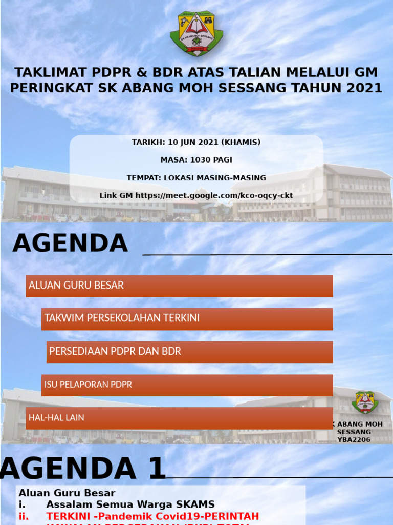Taklimat Pdpr Skams 2021 | PDF
