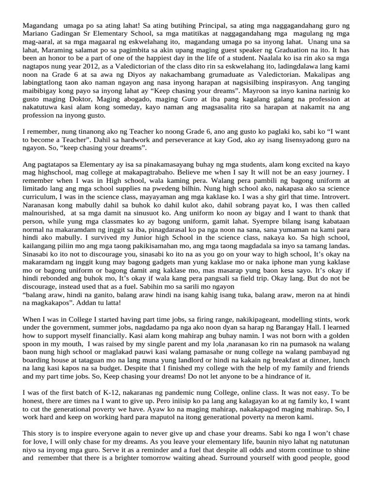 Temporary Speech | PDF