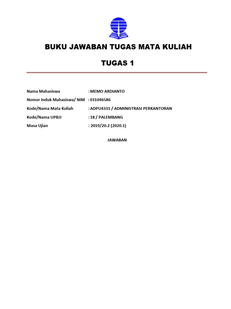 BJT - Umum - Tugas1 Administrasi Perkantoran | PDF