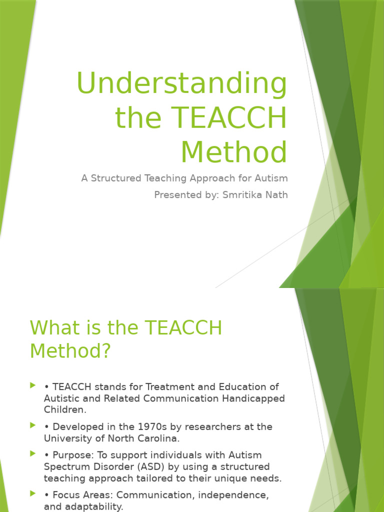 TEACCH Method Presentation | PDF