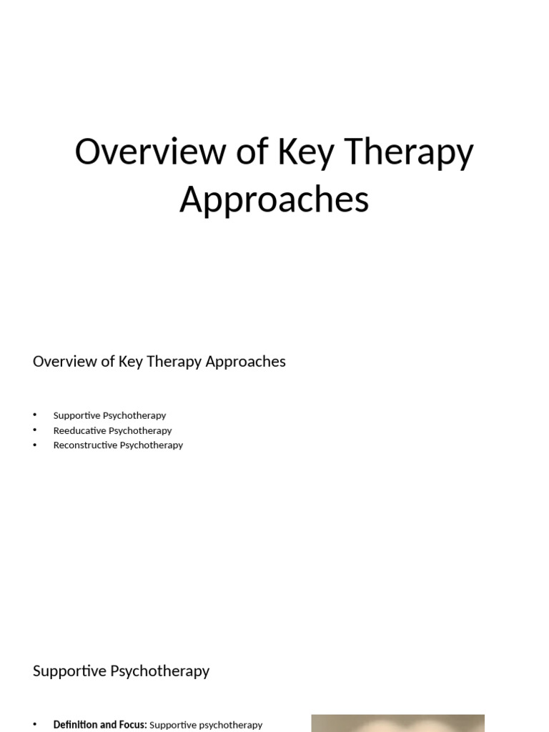 Overview of Key Therapy Approaches | PDF