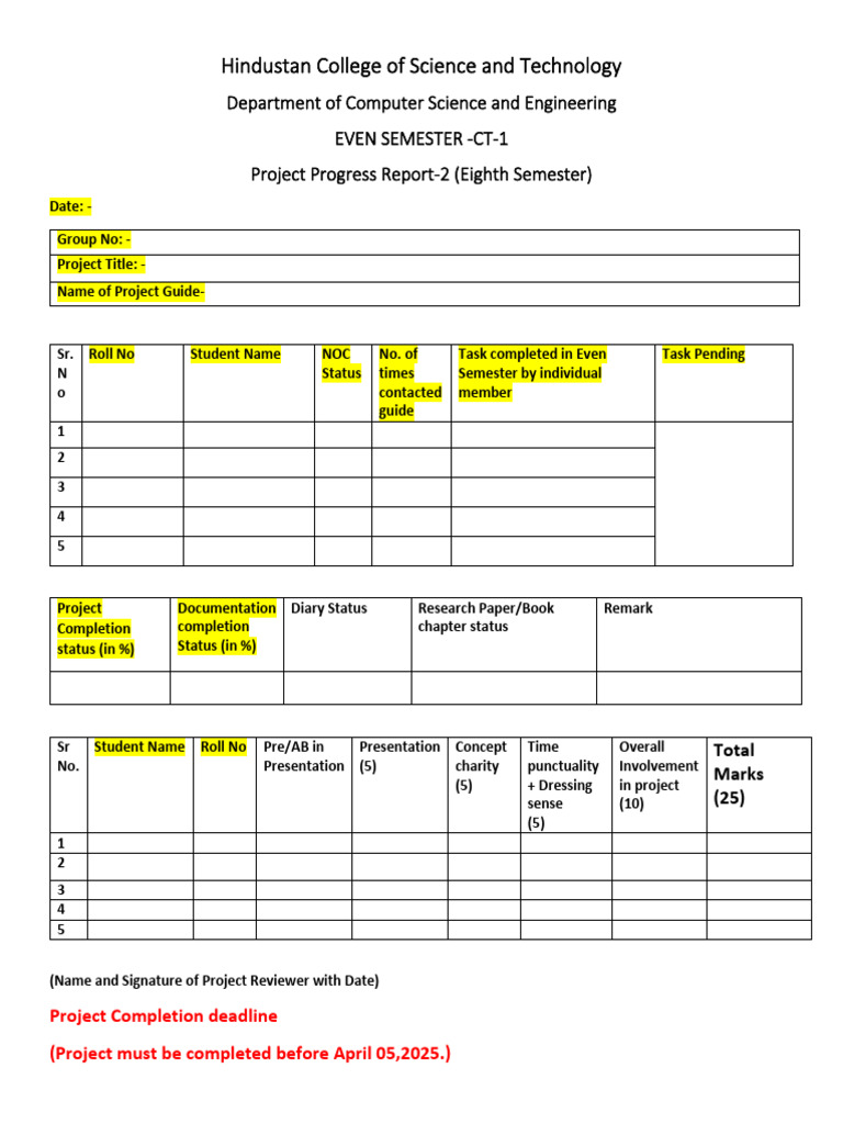 EVEN Semester CT-1 Project Progress Report-1 | PDF