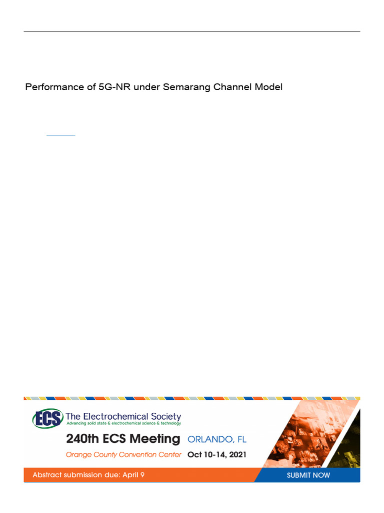 Performance of 5G-NR Under Semarang Channel Model | PDF | Telecommunications Engineering ...