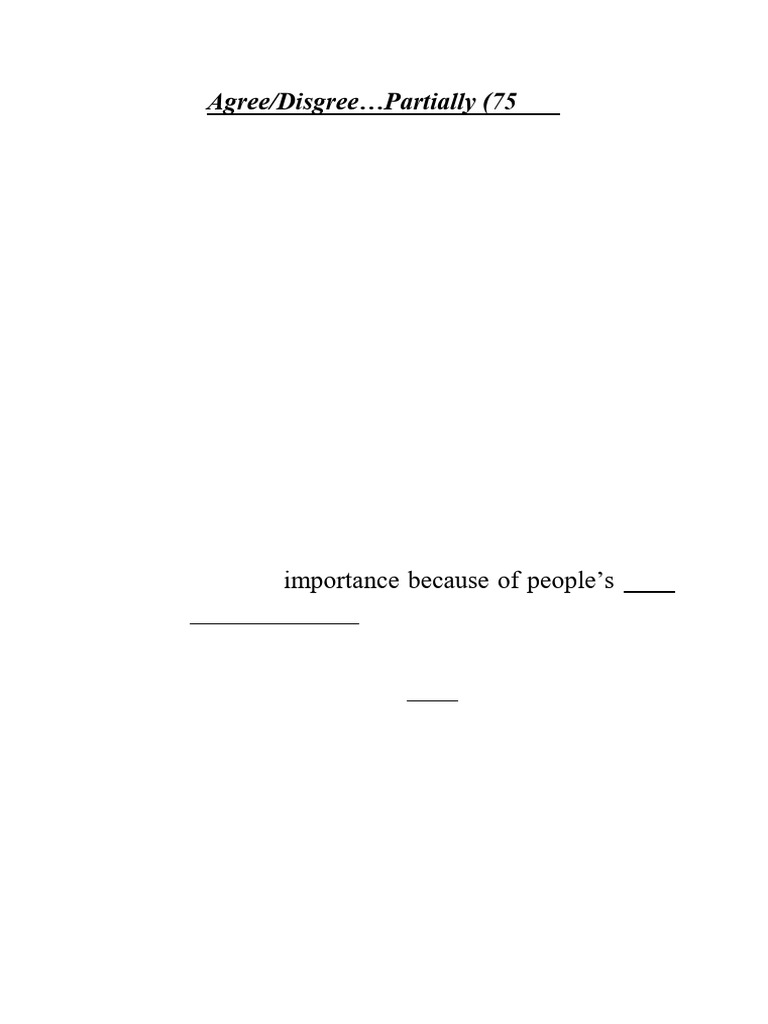 AGREE DISAGREE PARTIALLY | PDF