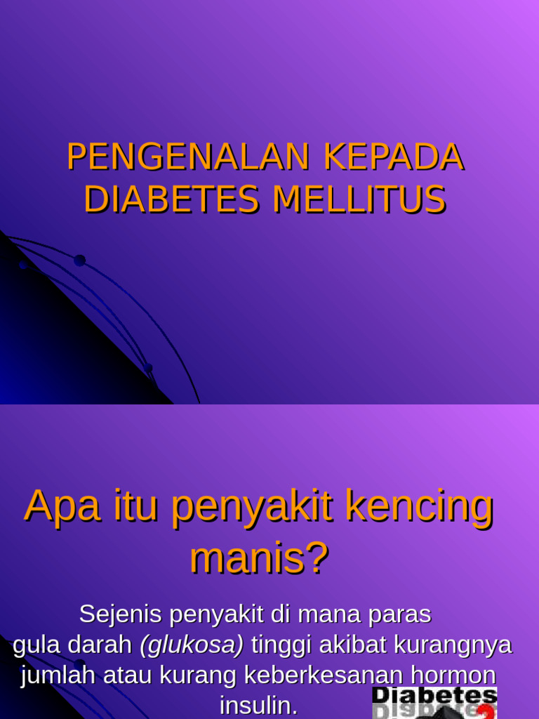 Pengenalan Diabetic Dan Komplikasi | PDF