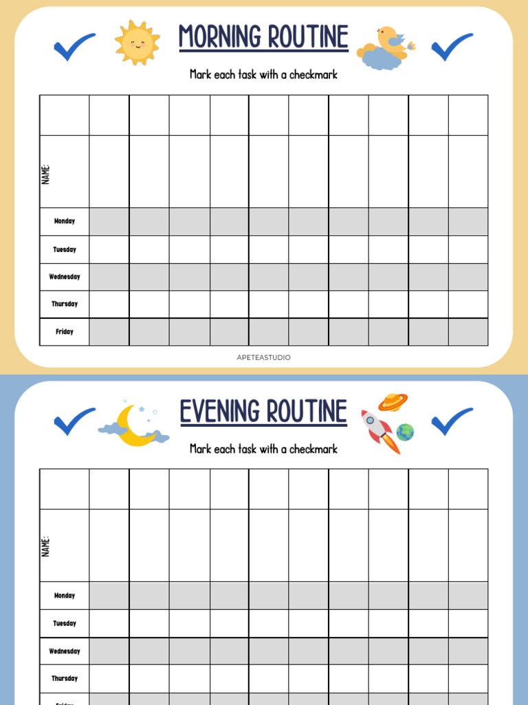 Morning Routine Worksheet | PDF