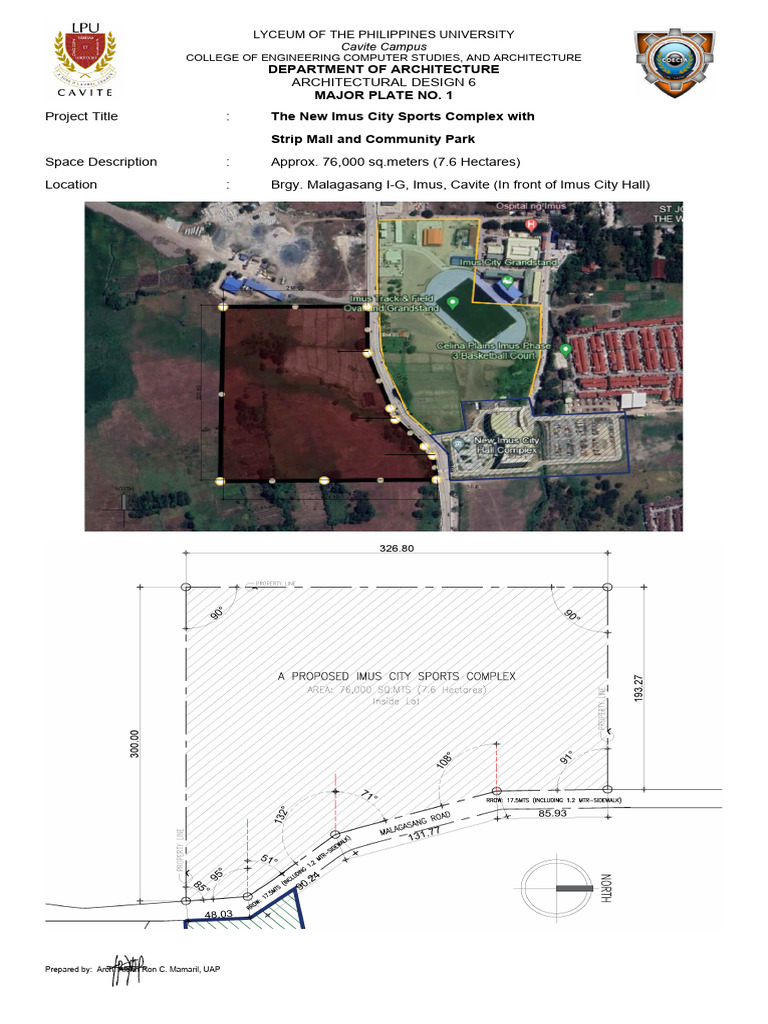 F - Major Plate No.1 - Imus City Sports Complex | PDF