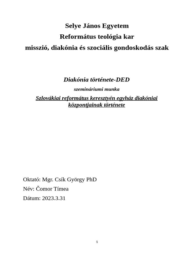 Diakónia | PDF