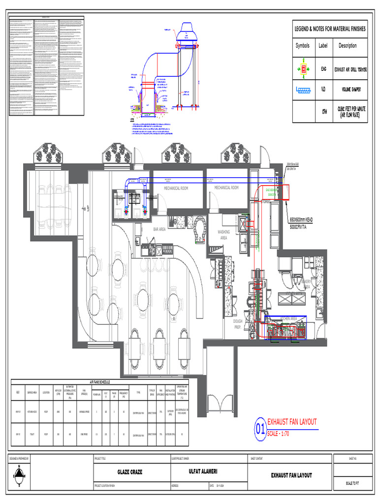 EXHAUST FAN LAYOUT-Model | PDF | Duct (Flow) | Building Engineering