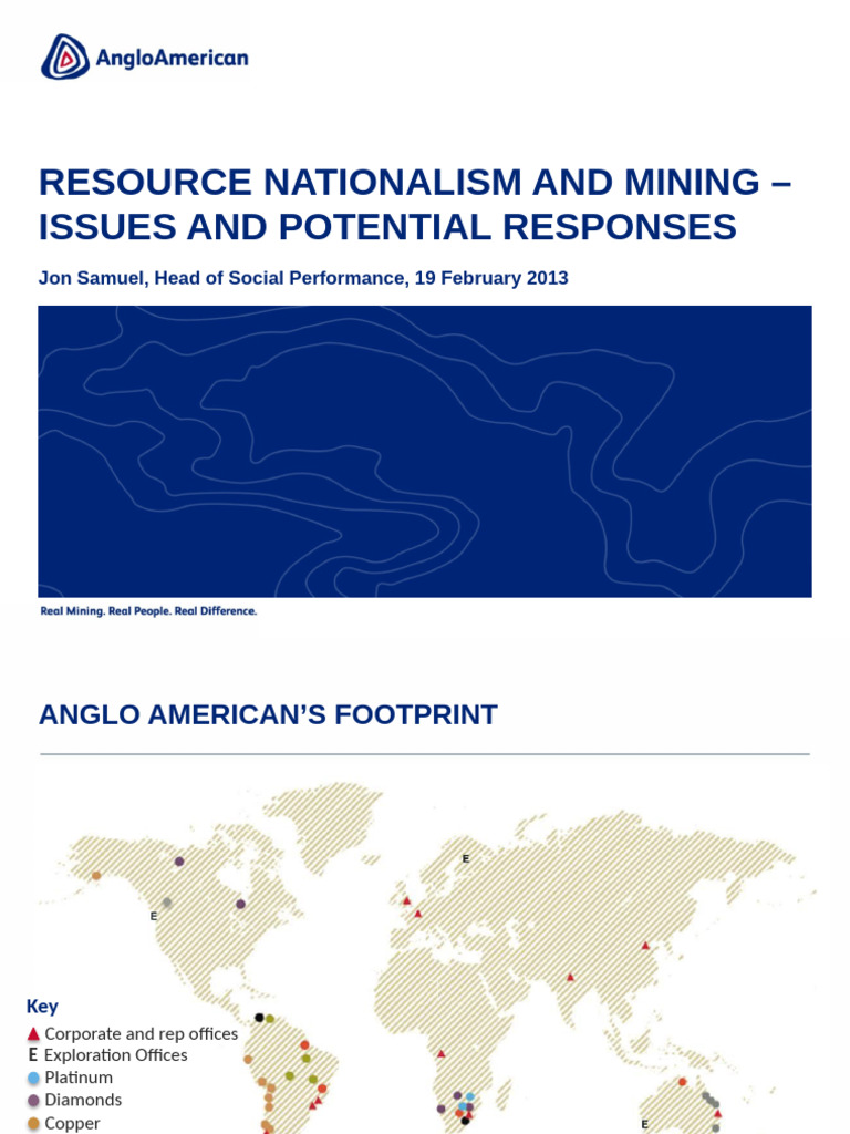 Resource Nationalism Anglo American | PDF | Opec | Mining