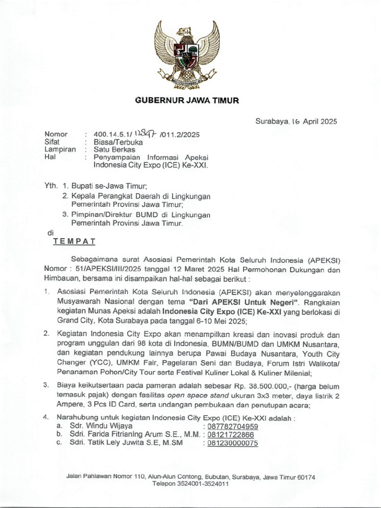 06-05-2025 - Penyampaian Informasi Apkesi Indonesia City Expo (ICE) Ke ...