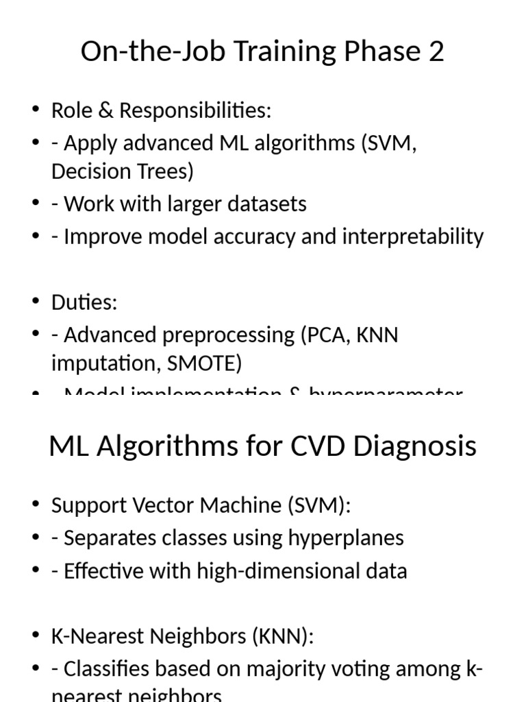 OJT2 CVD Diagnosis Presentation | PDF