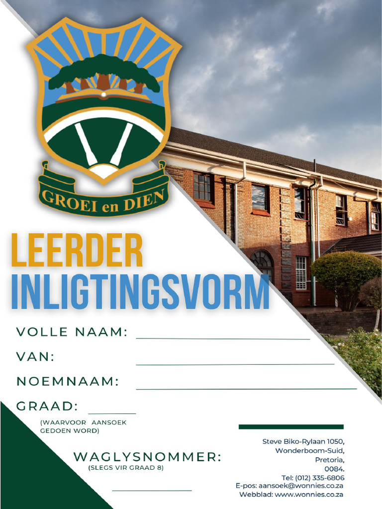 Leerder Inligtingsvorm (00000006) | PDF