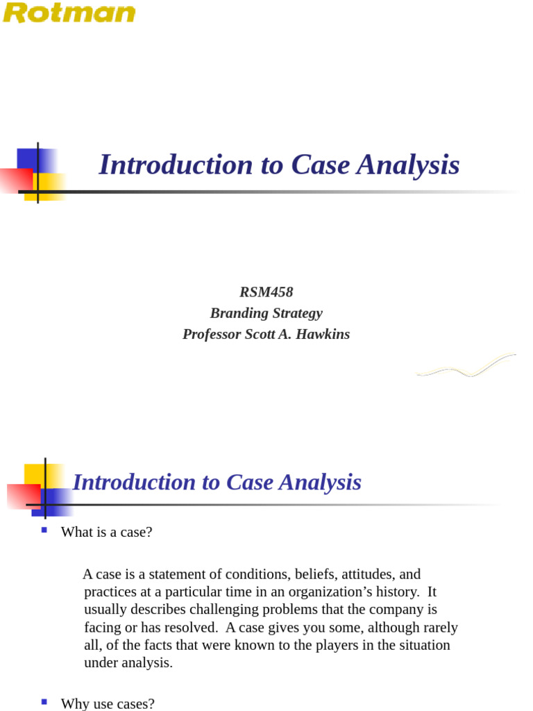 Introduction To Case Analysis RSM458 | PDF | Marketing | Economies
