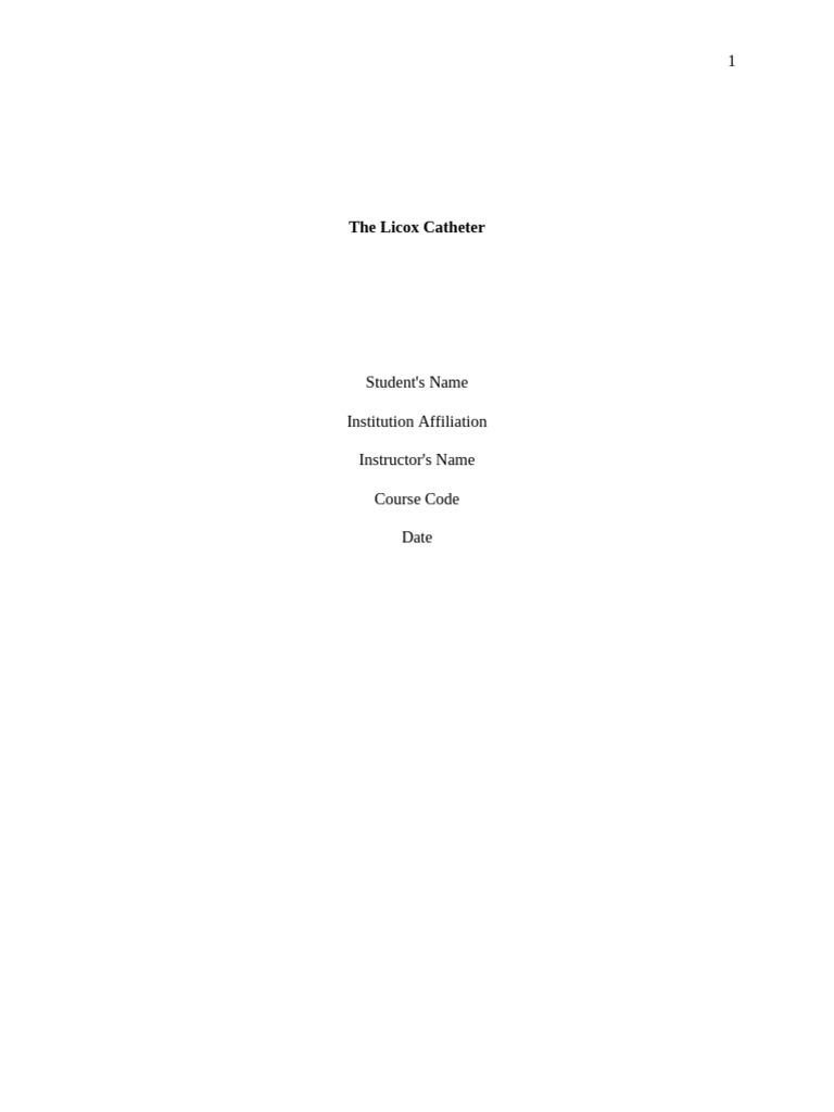 The Licox Catheter | PDF | Nursing | Traumatic Brain Injury