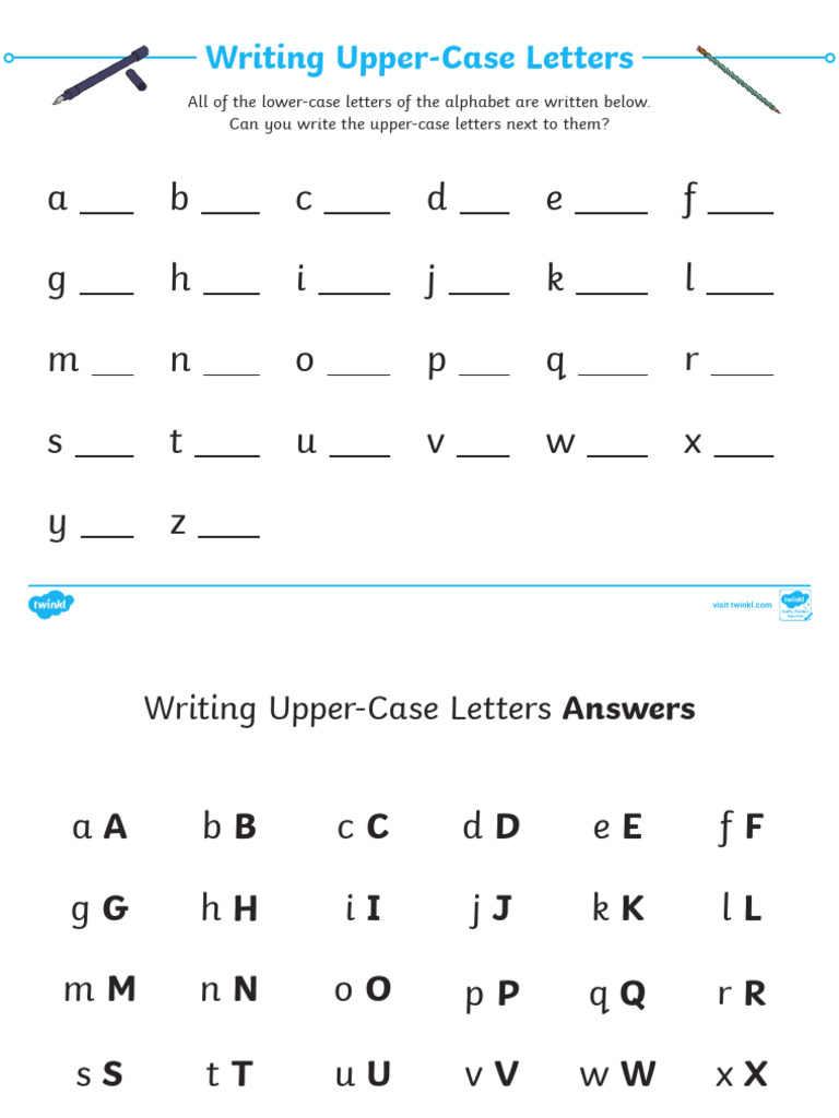 T e 1649077637 Writing Upper Case Letters Activity Ver 4 | PDF