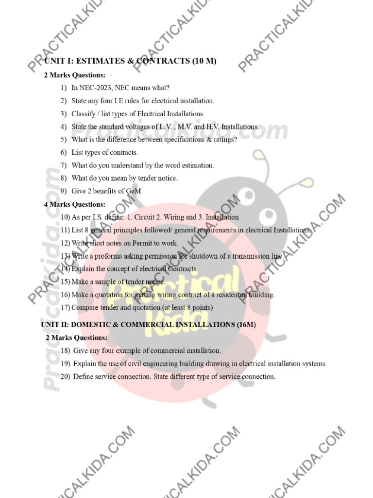 EEC 314325 IMP Question Bank For MSBTE Summer 2025 Exam | PDF