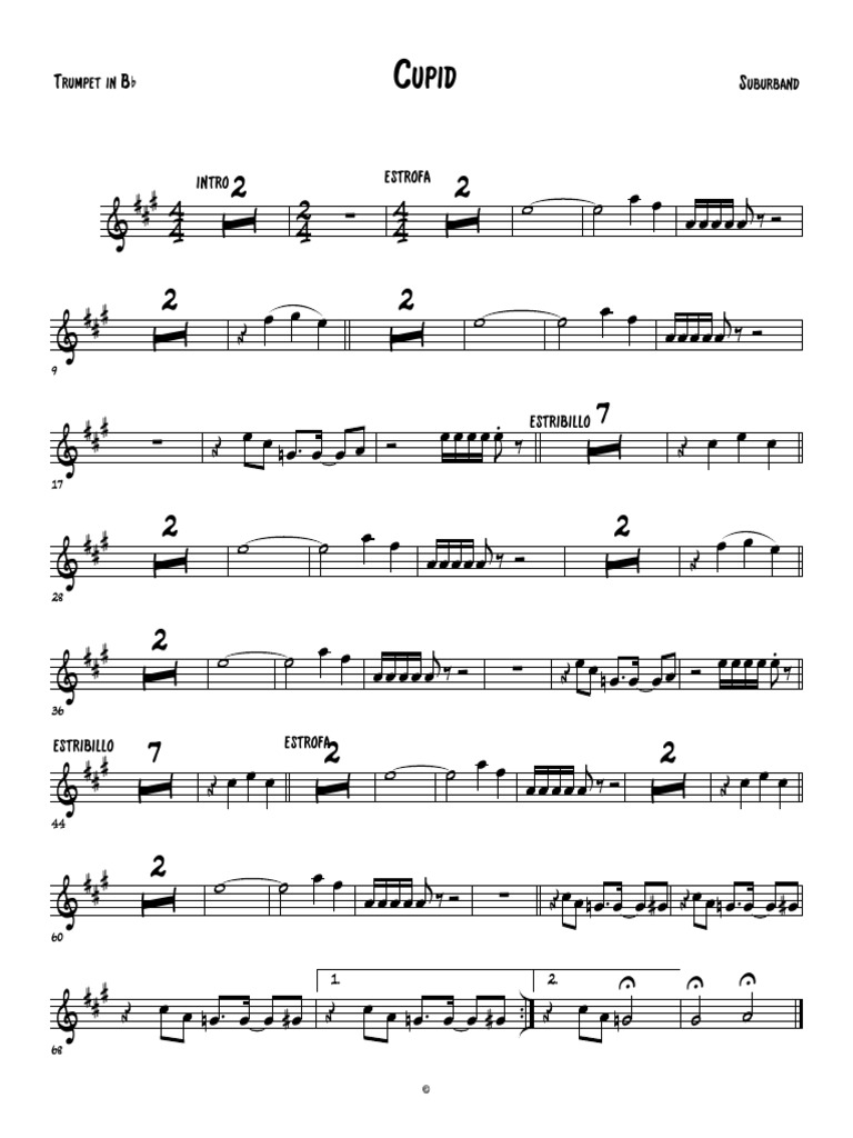 Cupid - Trumpet in BB | PDF