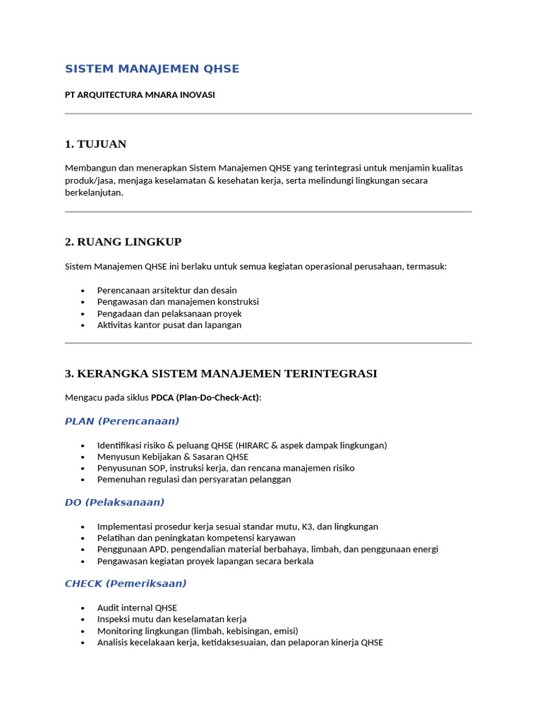 Management Qhse | PDF