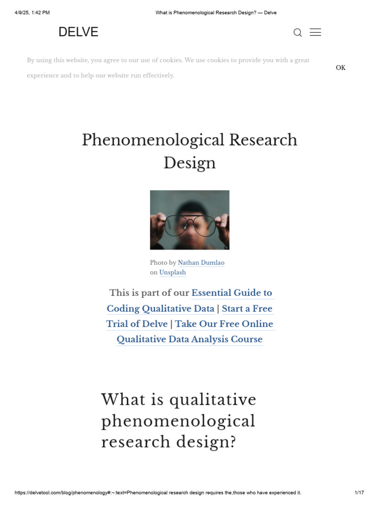 Phenomenological Research Design | PDF | Qualitative Research ...