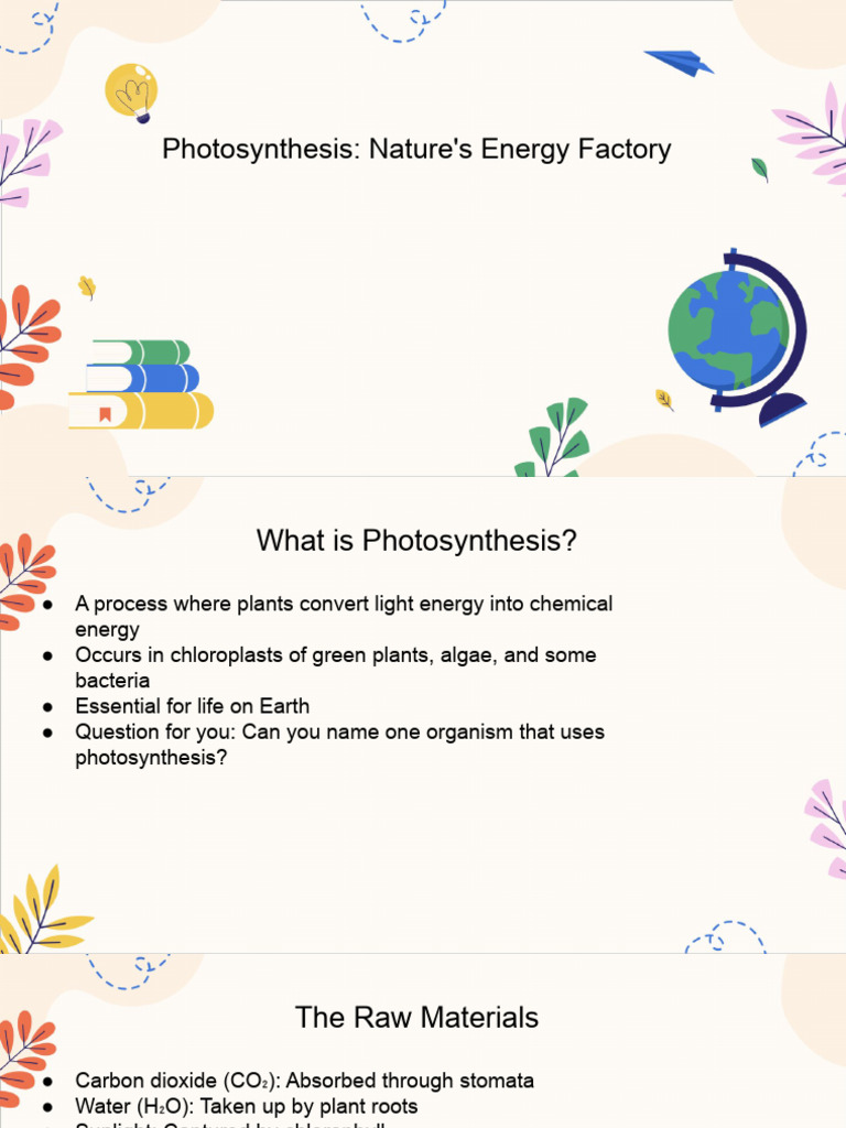 Photosynthesis - Nature's Energy Factory | PDF | Photosynthesis ...