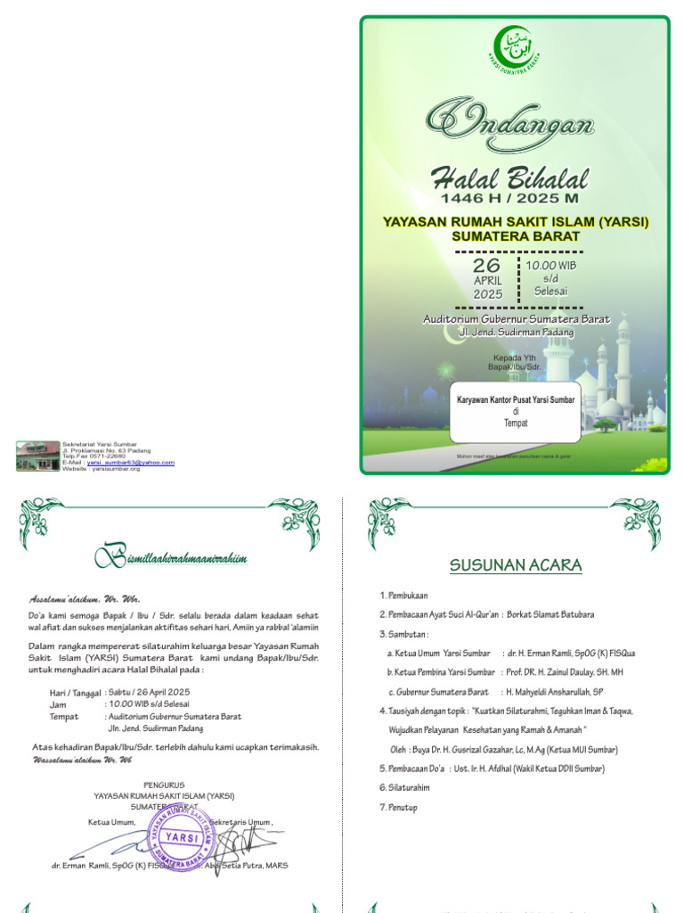 Undangan Halal Bi Halal | PDF