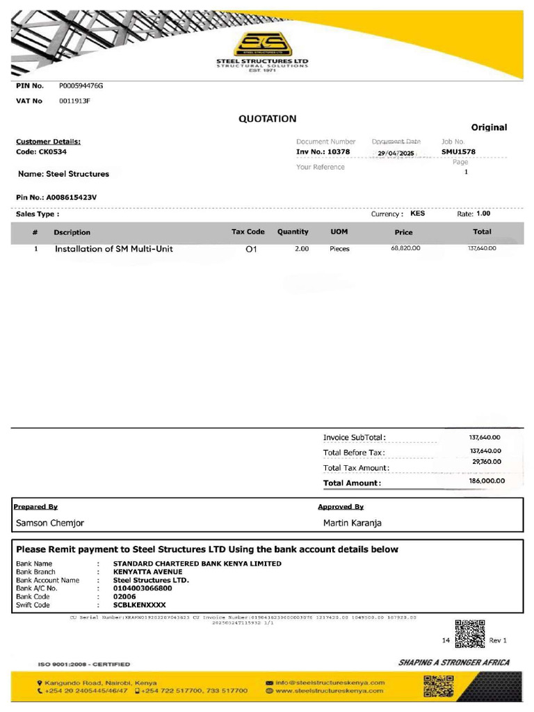 Steel Structures Limited | PDF