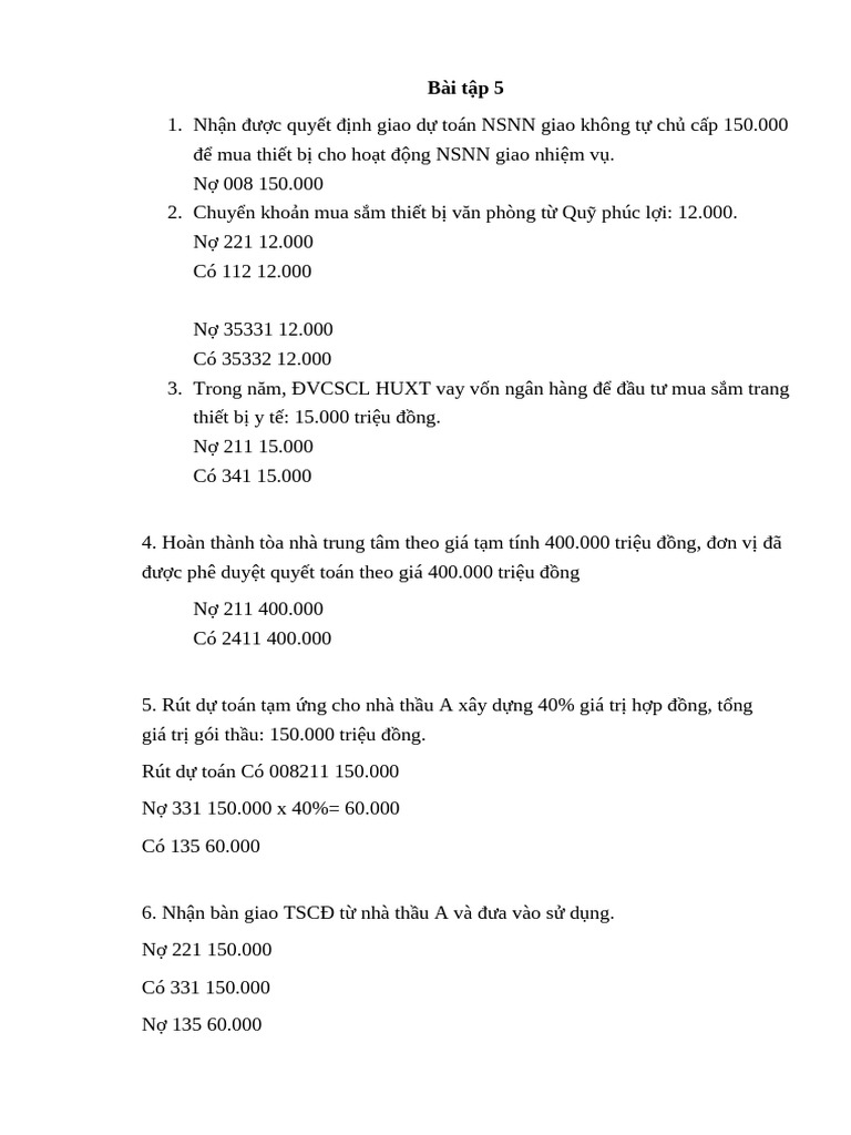 Bài Tập 5 KTC | PDF
