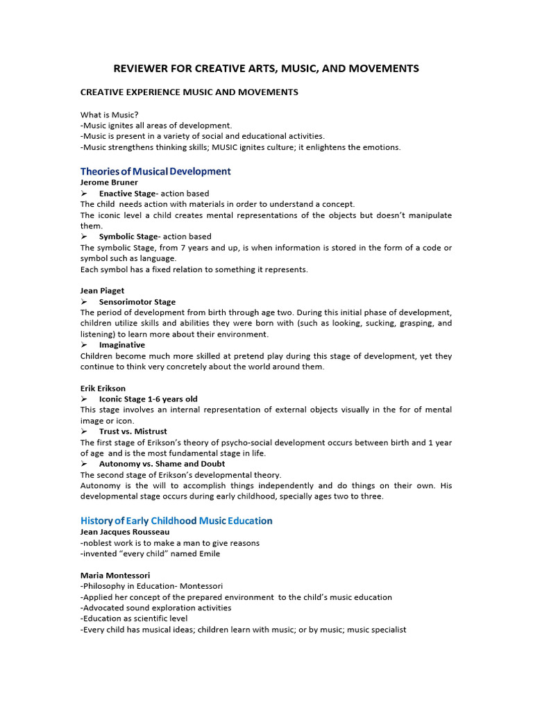 Reviewer For Creative Arts | PDF | Psychological Concepts | Liberal ...