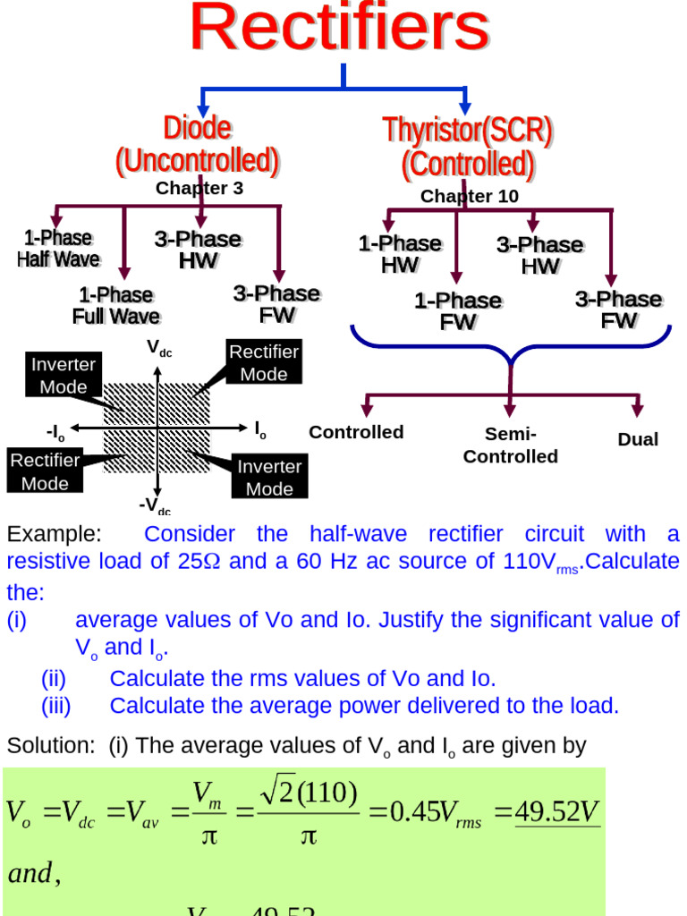 PE Chapter 10 SCR Rectifiers Problems Solutions | PDF | Rectifier ...