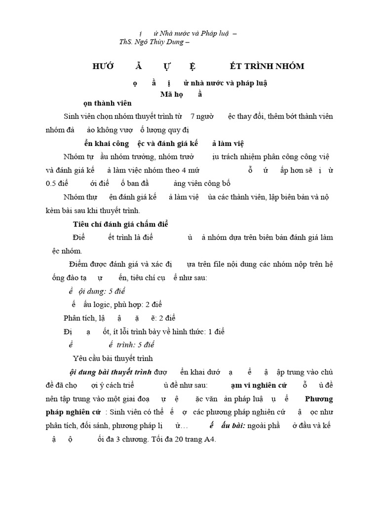 HD Thực Hiện Thuyết Trình LSNN&PL | PDF