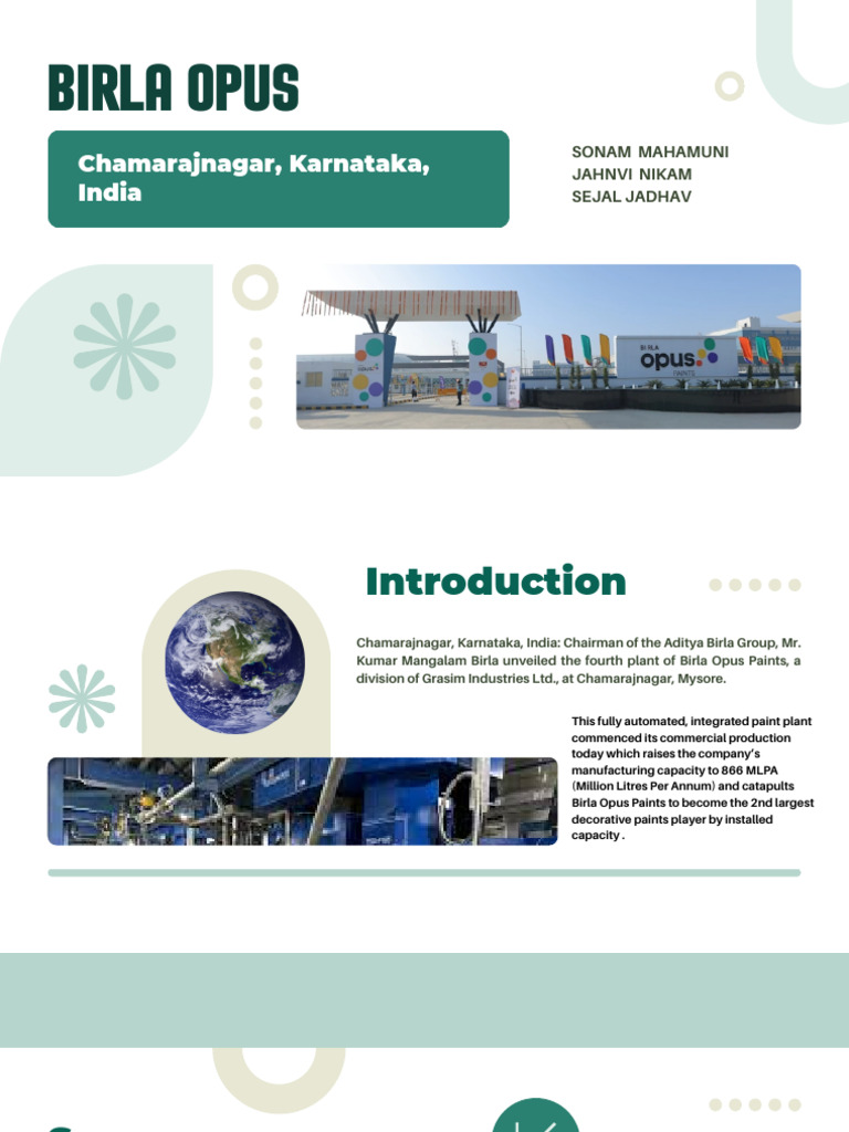 Presentation On Birla Opus | PDF | Sewage Treatment | Filtration