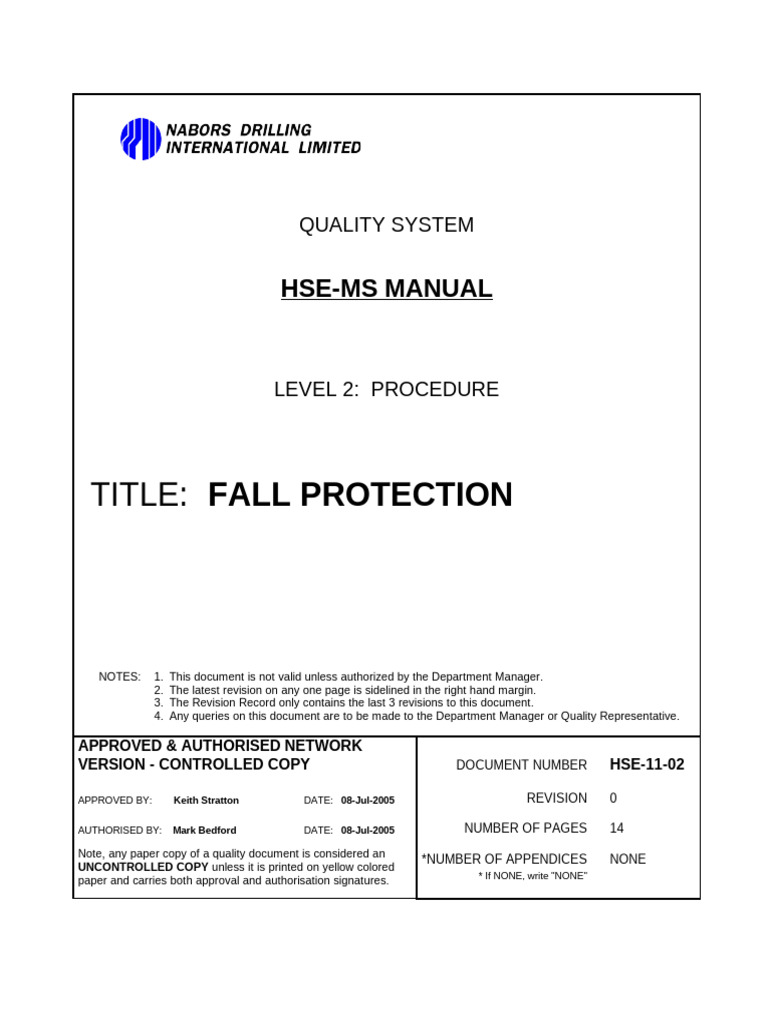Fall Protection | PDF | Safety